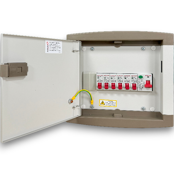 Africab 6 Way SPN Consumer Unit Metal Alpha