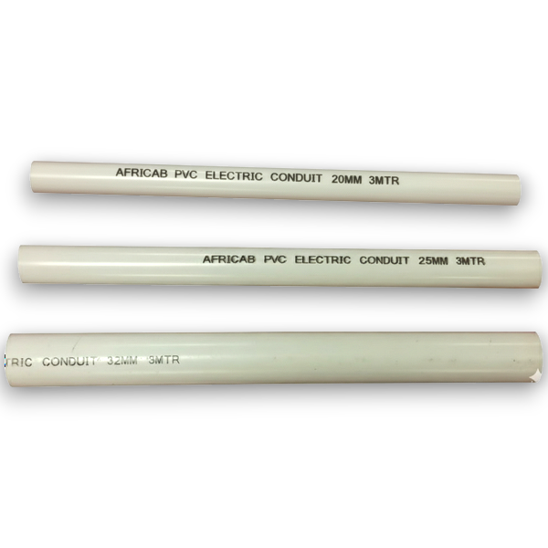 AFRICAB Conduit Pipe 20mm White MAX | Electrical Pipe Tanzania